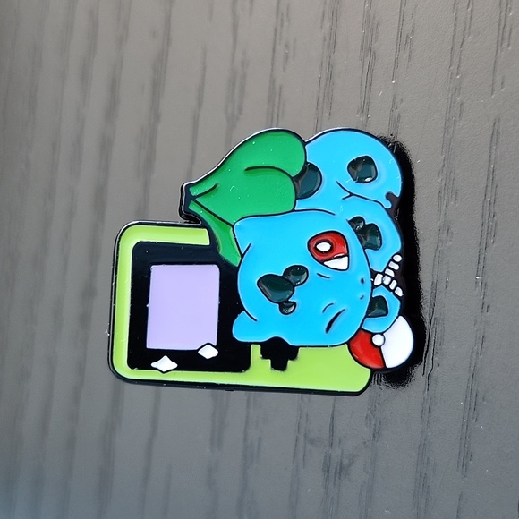 Pokemon | Accessories | Pokemon Bulbasaur With Gameboy Pin | Poshmark